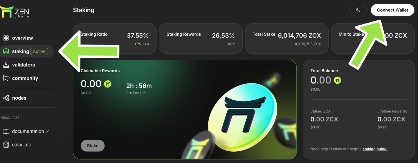 Stake with ZenChain Station | ZenChain Documentation