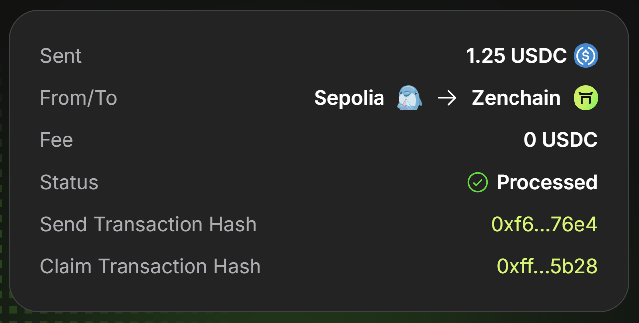 Bridge tokens with ZenBridge | ZenChain Documentation