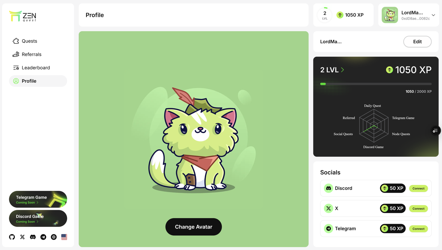 Participate in ZenQuest | ZenChain Documentation